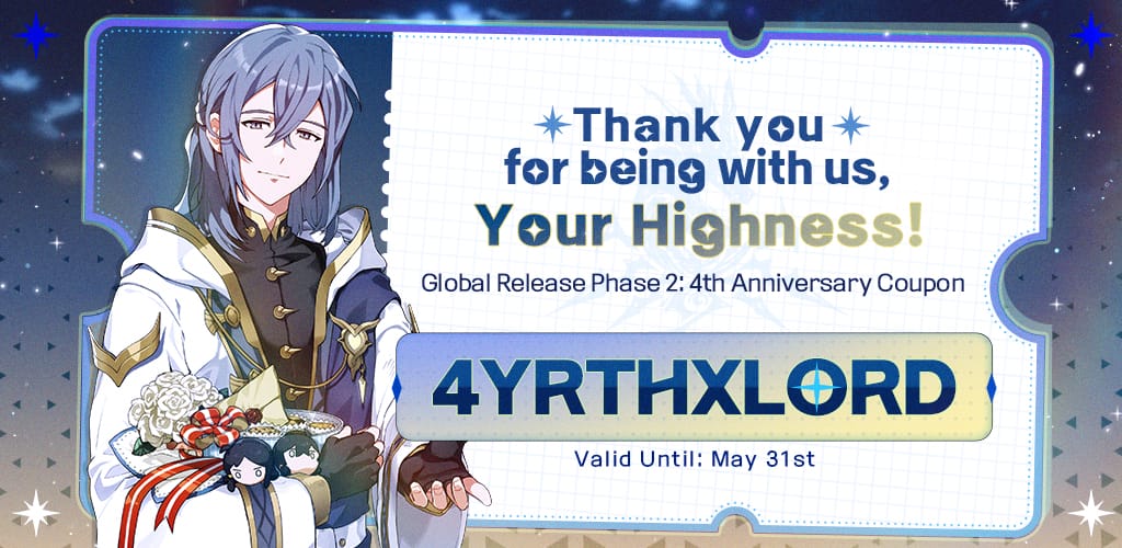 [Coupon] Global Release Phase 2 - 3rd Anniversary Coupon